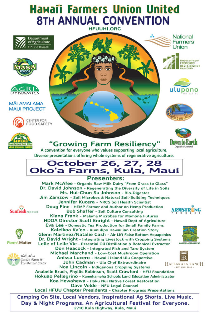 HFUU_convention 2018 poster OUTLINED sep 9 Pellegrino - Hawaii Farmers ...