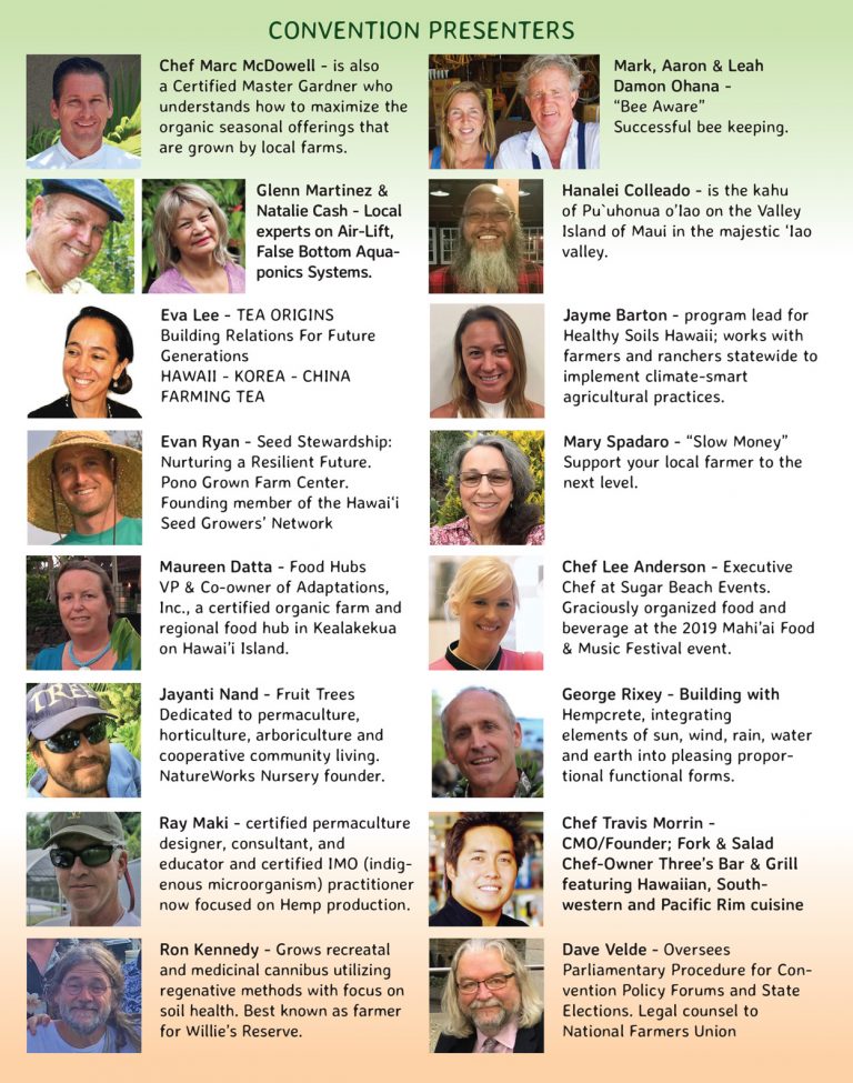 2019 Presenters - Hawaii Farmers Union United
